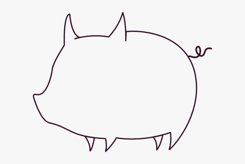 Pig Outline Png - Pig Outline PNG Image | Transparent PNG Free Download ...