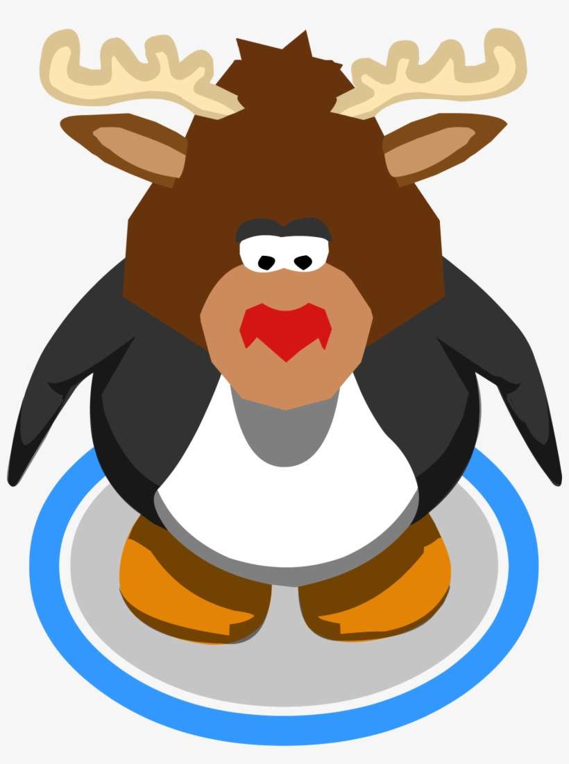 Reindeer In-game - Red Penguin Club Penguin PNG Image | Transparent PNG ...