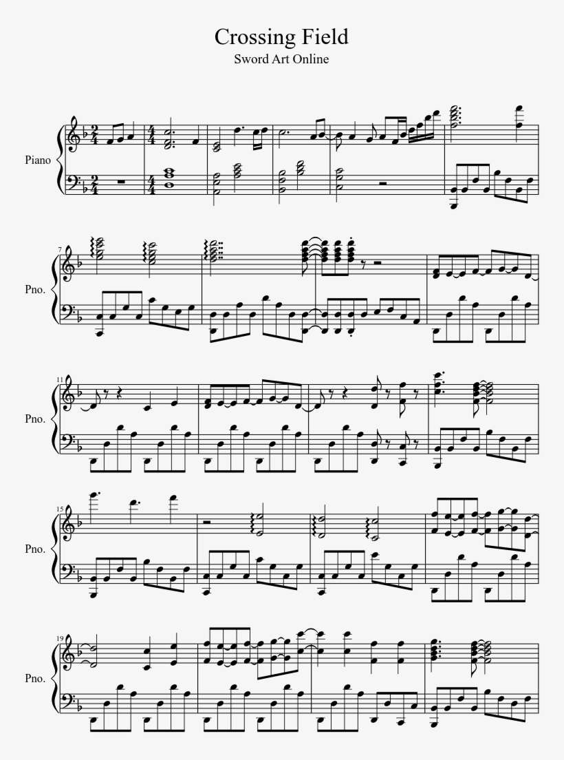 Crossing Field - Doki Doki Literature Club Piano Sheet Music PNG Image ...