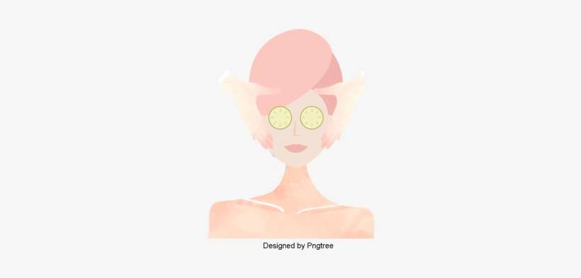Cartoon Simple Hand Painted Ladies Beauty Design, Cartoon ...