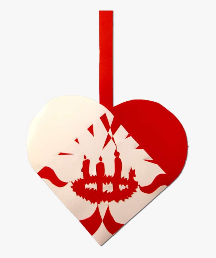 Julehjerte-forside - Julehjerter Skabeloner Pdf PNG Image | Transparent ...