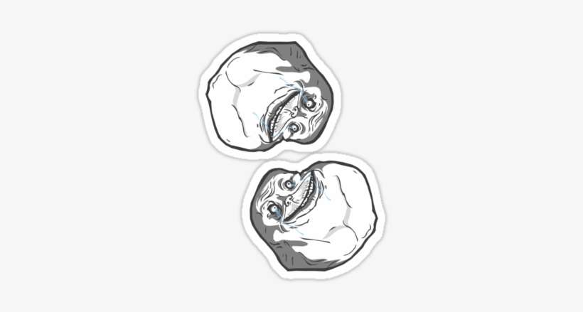 Forever Alone ×2 Sticker - Foreveralone Stickers PNG Image ...