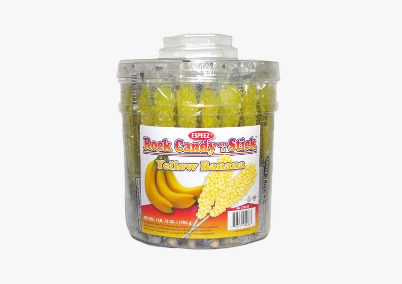 Yellow Banana Flavored Rock Candy Crystal Sticks - Espeez Light Blue ...