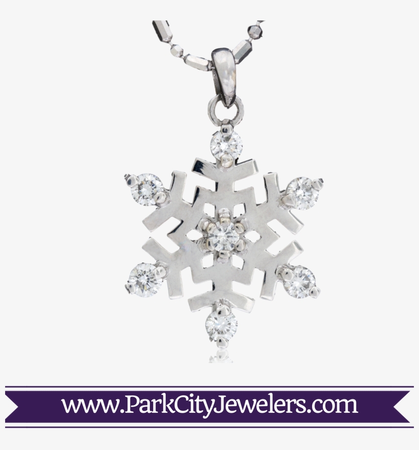 Large Diamond Tipped Snowflake Necklace - Diamond Tipped Snowflake ...