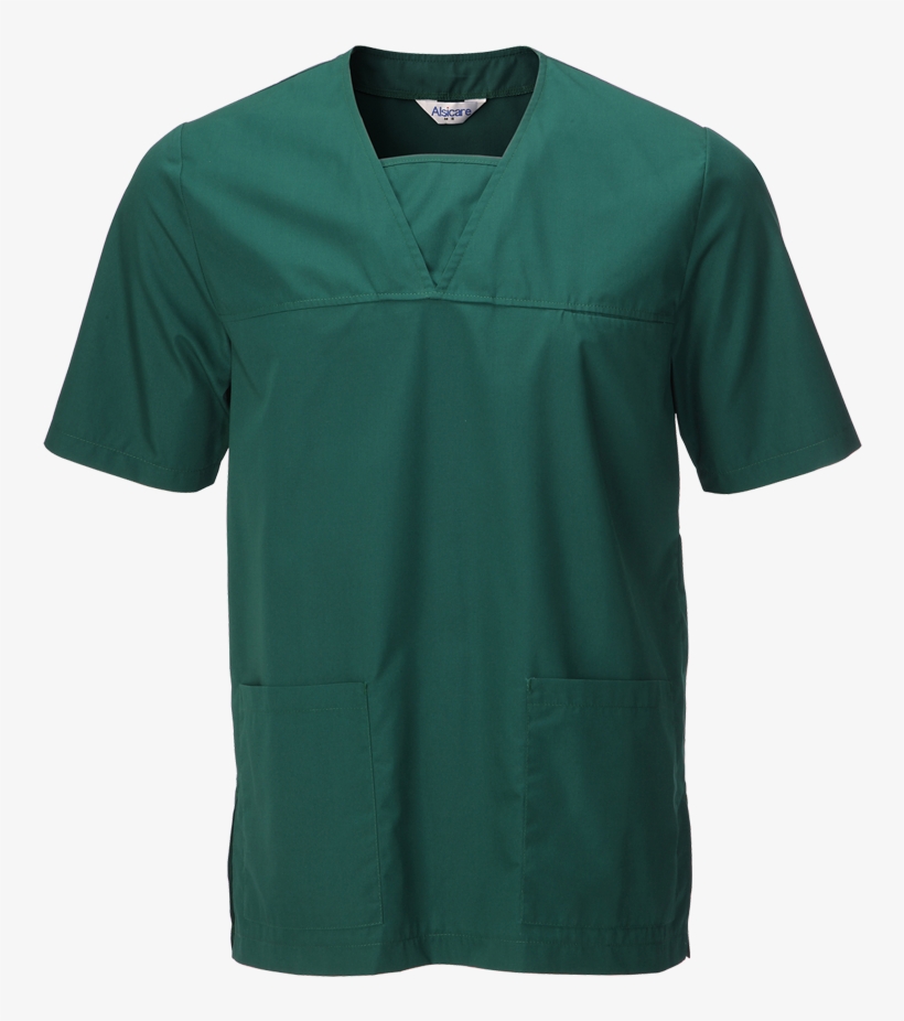 Bottle Green Unisex Scrub Top - Green Scrub Png PNG Image | Transparent ...