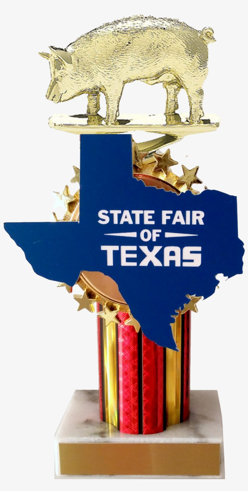 State Fair Pig Trophy With State Cutout Trophy Schoppy's - Trophy PNG ...