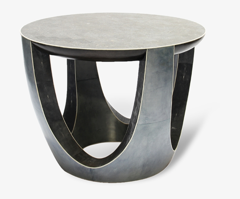 Side Table, Shape M, Dark Fog Stingray, Ebony Black - Table PNG Image ...