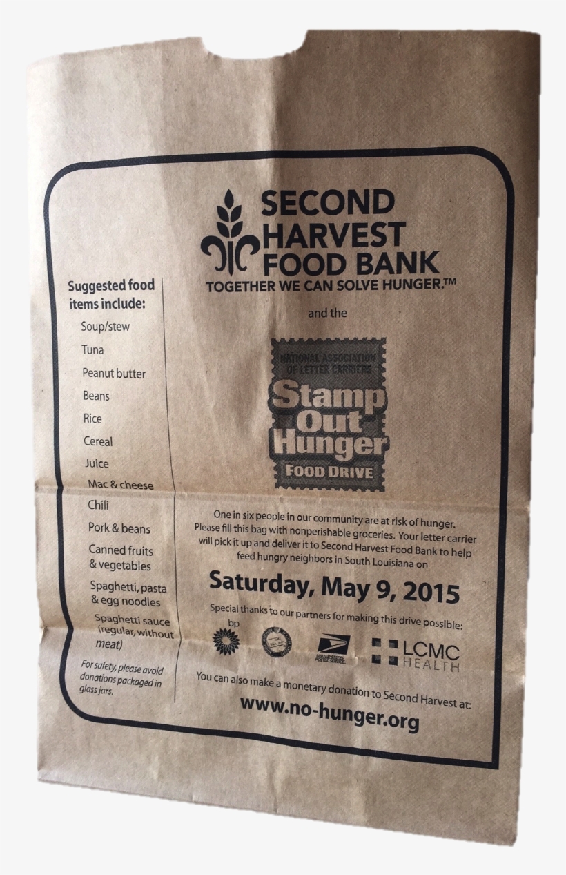 Second Harvest Nobackground - Stamp Out Hunger Food Drive PNG Image ...