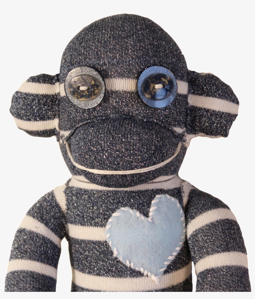 Handmade Sock Monkey Plush Toy With Funky Pattern Socks PNG Image ...