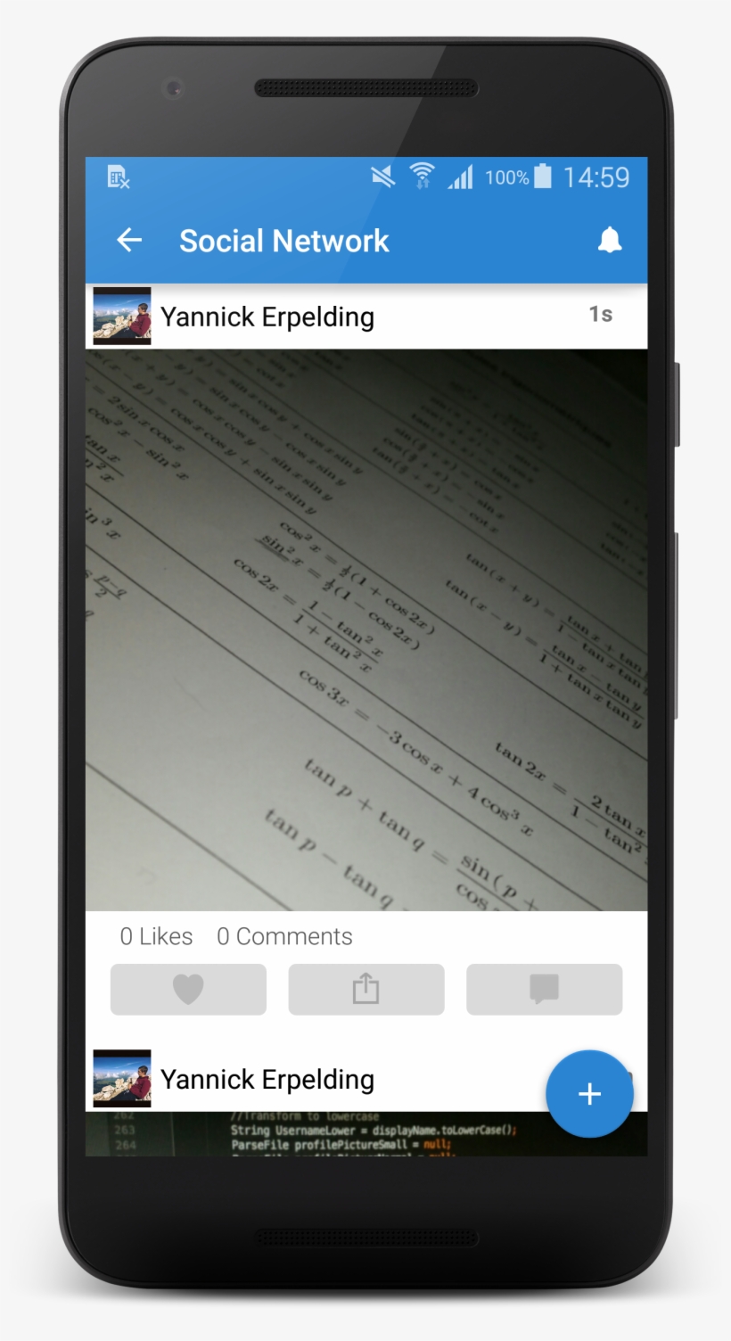 Screens/screen1 - Social Network App Android Codecanyon PNG Image ...
