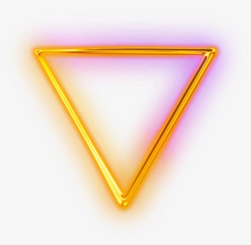 Download Ftestickers Geometricshapes Triangle Neon Yellow - Neon ...