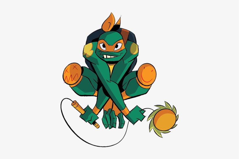 Michelangelo - Rise Of The Teenage Mutant Ninja Turtles Transparent PNG ...