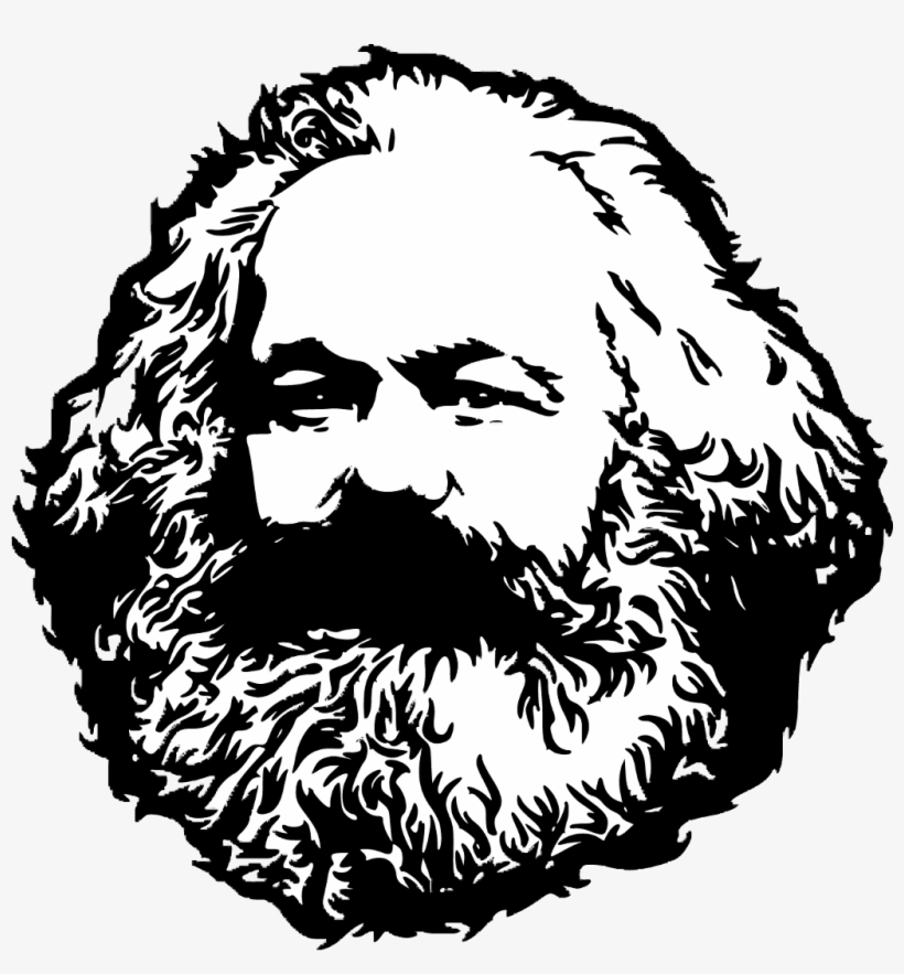 Karlmarx Marxism Soviet Illustration - Karl Marx Black And White PNG ...