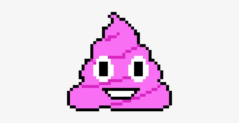 Pink Poo Emoji - Pixel Art PNG Image | Transparent PNG Free Download on ...