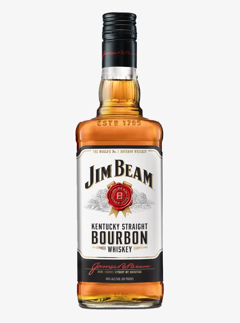 Jim Beam Kentucky Straight Bourbon Whiskey - Jim Beam Bourbon PNG Image ...