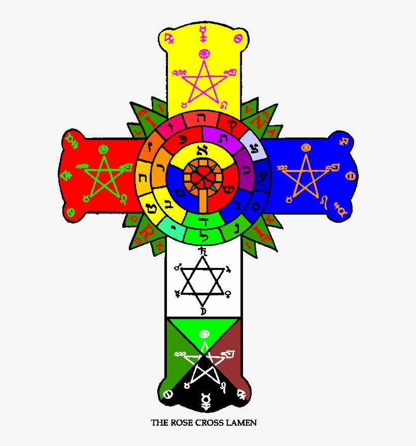 Rosy Cross Color - Rose Cross Lamen PNG Image | Transparent PNG Free ...