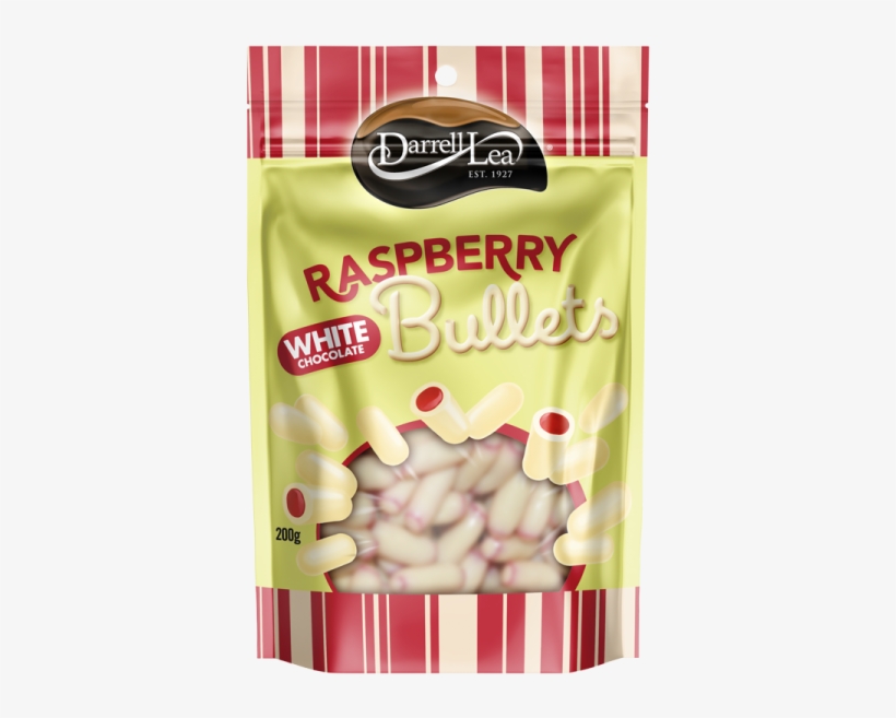Darrell Lea White Chocolate Covered Raspberry Bullets - White Chocolate ...