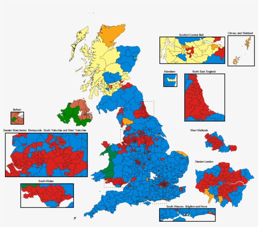 A Map Of Uk Parliamentary Constituencies * Figure Does - Uk General ...