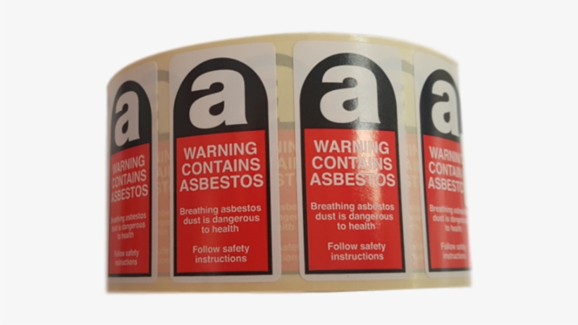 100 X Asbestos Warning Labels / Stickers 25mm X 50mm - Asbestos Warning ...