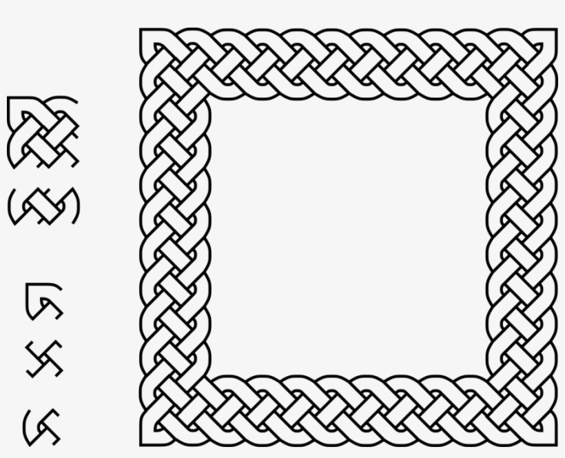 4 Plait Border Clipart Celtic Knot Borders And Frames - Line Celtic ...