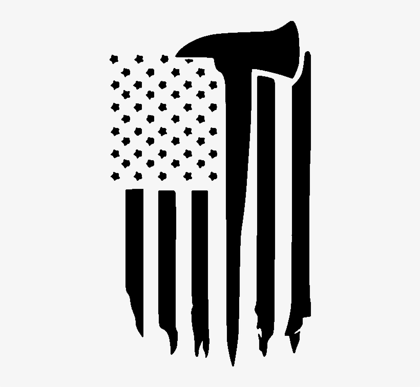 Firefighter Axe Flag File Size - Thin Red Line Axe Flag PNG Image ...