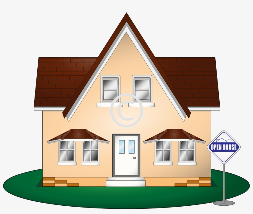 House With Open House Sign - House PNG Image | Transparent PNG Free ...