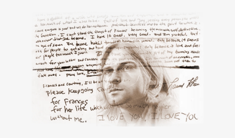 Kurt Cobain - Corndancer - Com - Kurt Cobain Suicide Note PNG Image ...