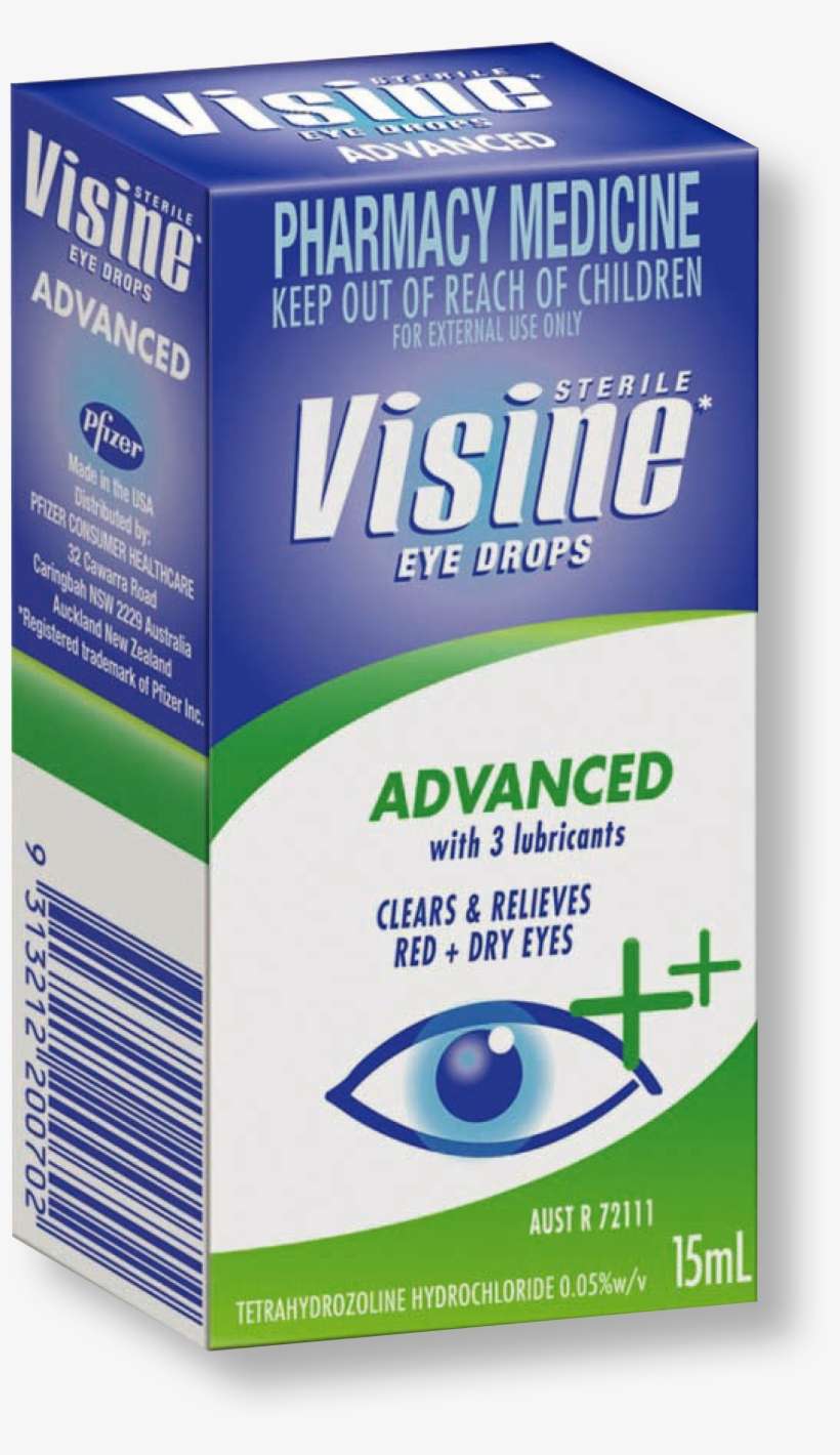 Visine4 - Visine Advanced Relief Eye Drops 15ml PNG Image | Transparent ...