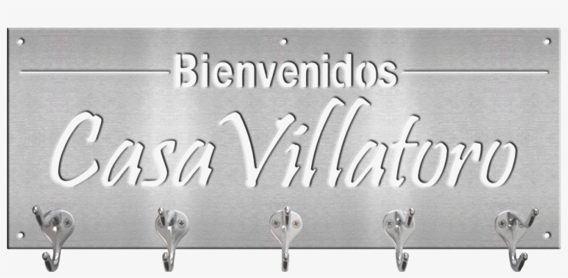 Coat Rack With Spanish Greeting And Last Name - Coat Rack PNG Image ...