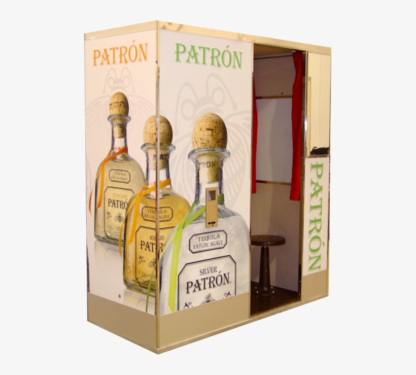 Patron Silver Classic Photo Booth - Glass Bottle PNG Image ...