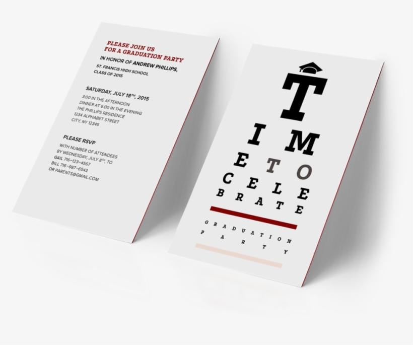 Optometry-themed Graduation Party Invitation - Number PNG Image ...