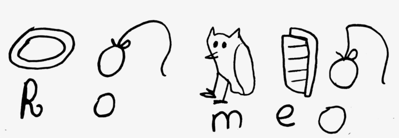 'romeo' Written In Ancient Egyptian Hieroglyphics, PNG Image ...