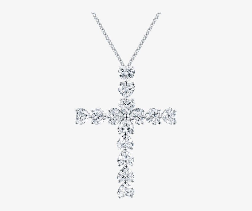 Download Symbols By Harry Winston, Heart-shaped Diamond Cross - Locket ...