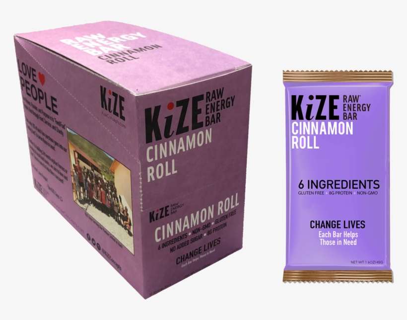 Cinnamon Roll - Kize Raw Energy Bar PNG Image | Transparent PNG Free ...