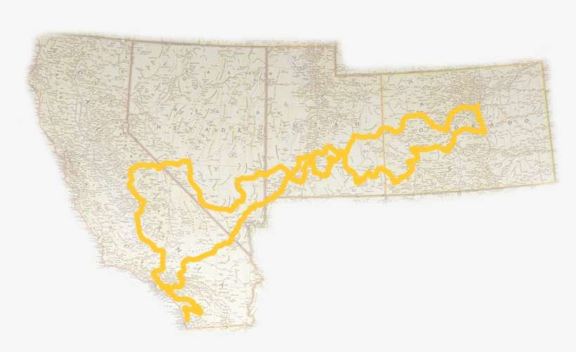 Map Of The Southwest With Routes - Southwestern United States PNG Image ...