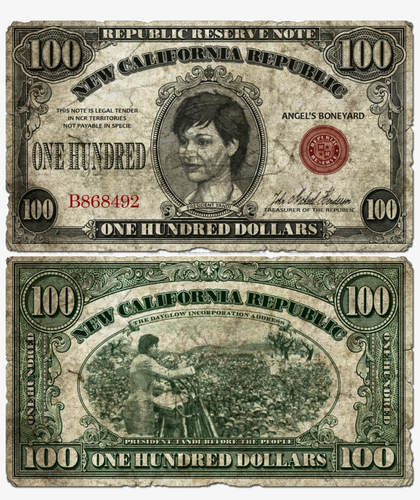 Fnv 100$ Bill - Fallout New Vegas Ncr Money PNG Image | Transparent PNG ...