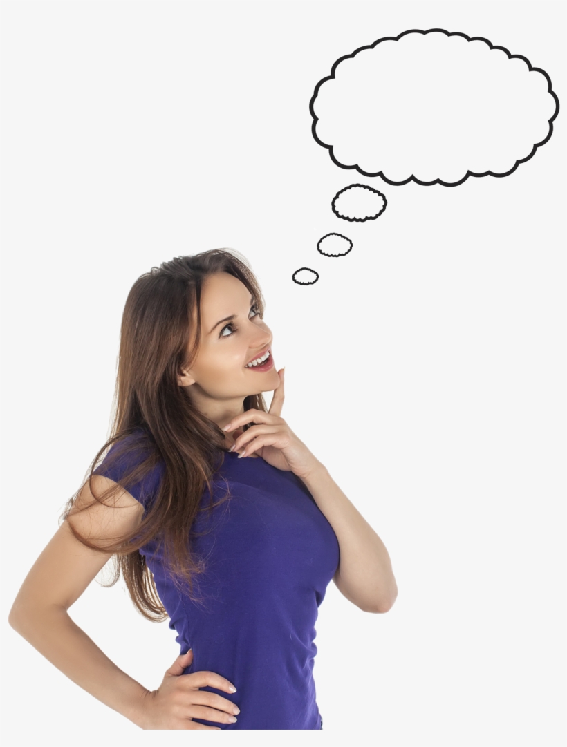 Download Happy Girl Png Background Image 264 - Women Thinking Png PNG ...