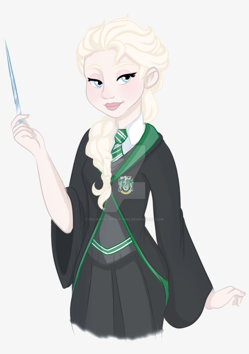 Elsa As A Hogwarts Student By Decapitated - Elsa Hogwarts PNG Image ...