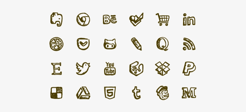 Royalty Free Stock Friendly Icons Ultimate Hand Drawn - 2015 PNG Image ...