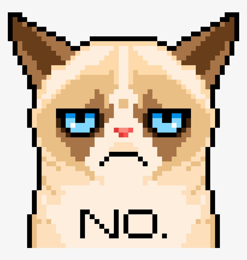 Grumpy Cat - Minecraft Pixel Art Grumpy Cat PNG Image | Transparent PNG ...