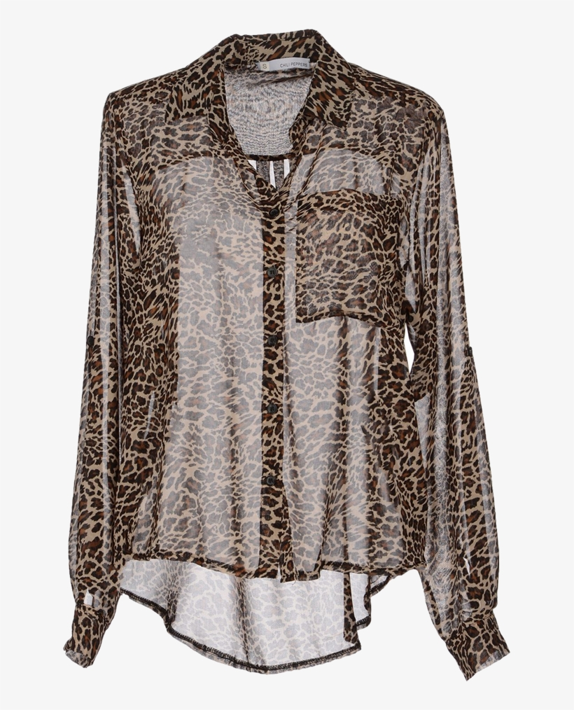 Chilli Peppers Animal Print Sheer See Through Shirt - Shirt PNG Image ...