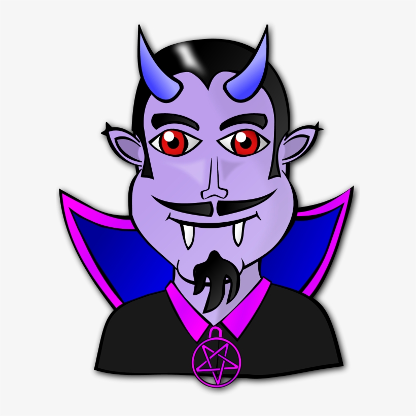 Man Vampire Horns Teeth Vector Clip Art 4j4cjo Clipart - Love Table ...