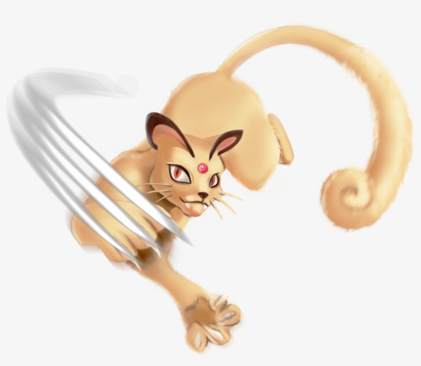 #053 Persian Used Slash And Shadow Claw - Persian Pokemon Fan Art PNG ...