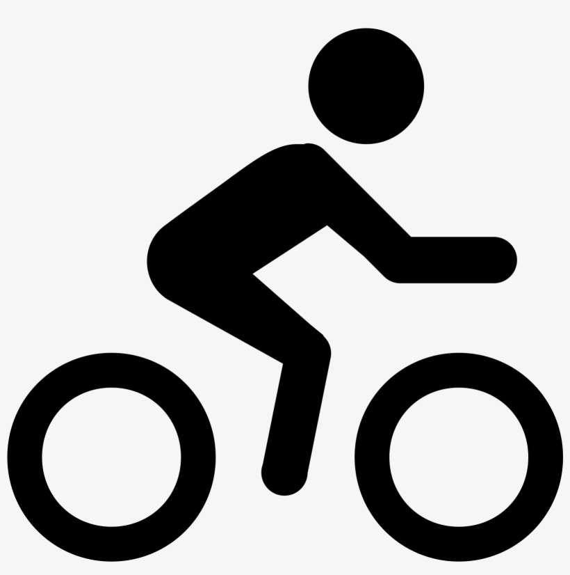 Cycling Icon - Biking Black And White PNG Image | Transparent PNG Free ...