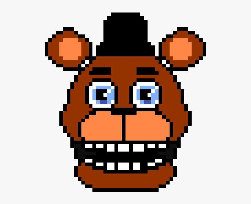 Download Freddy Fazbear Head - Pixel Arts Golden Freddy | Transparent ...