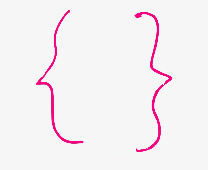 Pink Curly Bracket Clip Art At Clker - Pink Bracket Png PNG Image ...