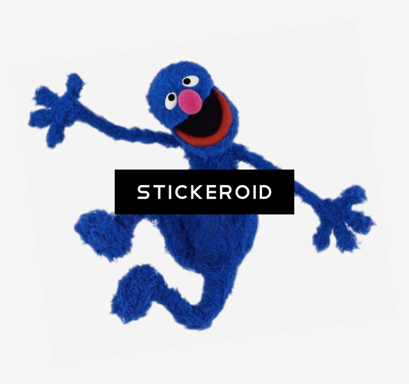 Sesame Street Grover Happy Jump - Grover Sesame Street PNG Image ...
