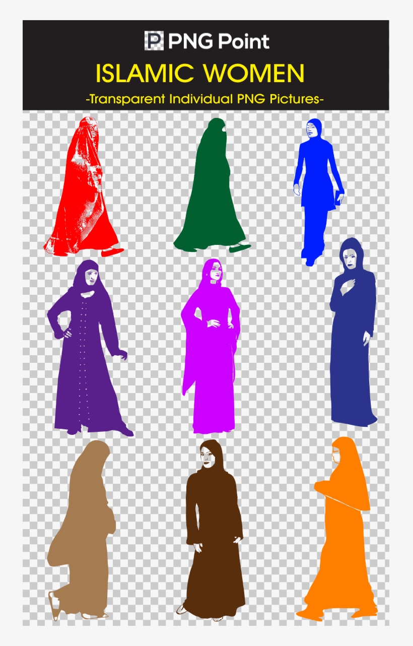 Silhouette Images, Icons And Clip Arts Of Islamic Women PNG Image ...