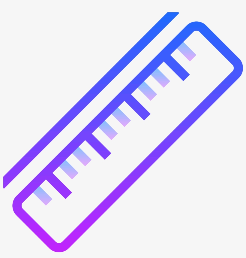 The Ruler Icon Is A Rectangular Shape Icon With Lines - Parallel PNG ...
