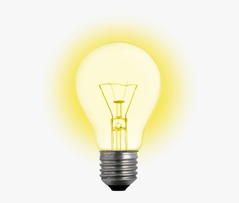 Lit Light Bulb Png